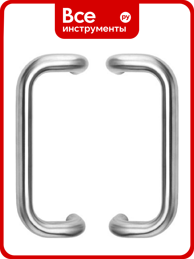 Ручки-скобы APECS HC-0905-25/300-INOX 9079, овальная форма из нержавеющей стали, серебристый цвет для офисных интерьеров