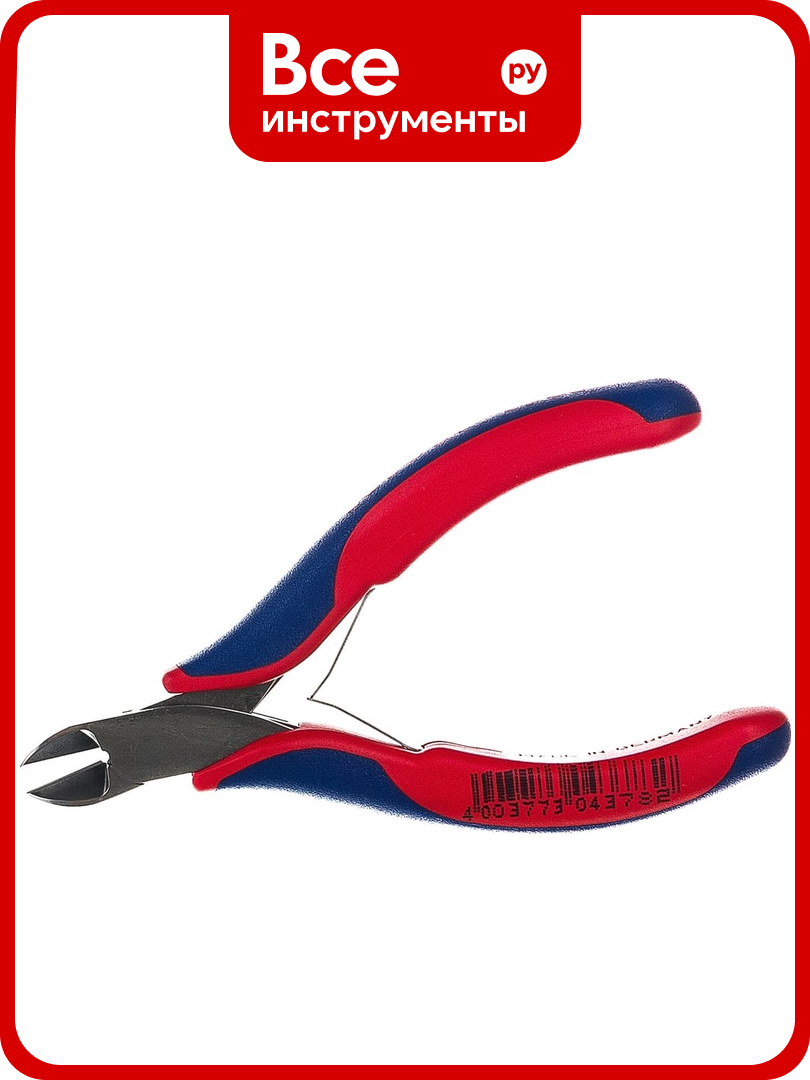 Бокорезы Knipex KN-7722115, для электроники, сталь, двухкомпонентные рукоятки
