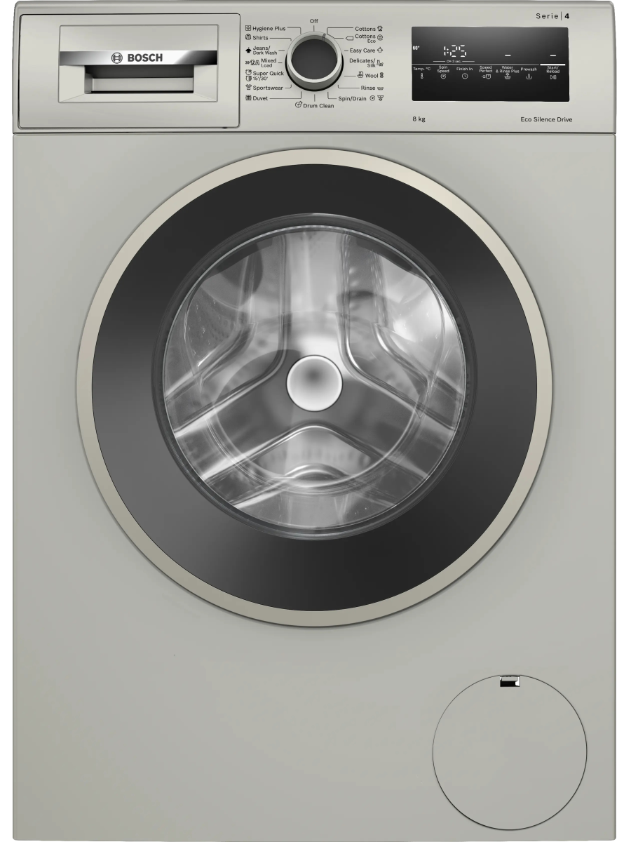 Стиральная машина Bosch Serie 4 WAN2821XME пан. англ. кл: A фронтальная, макс. загрузка:8кг серебристый