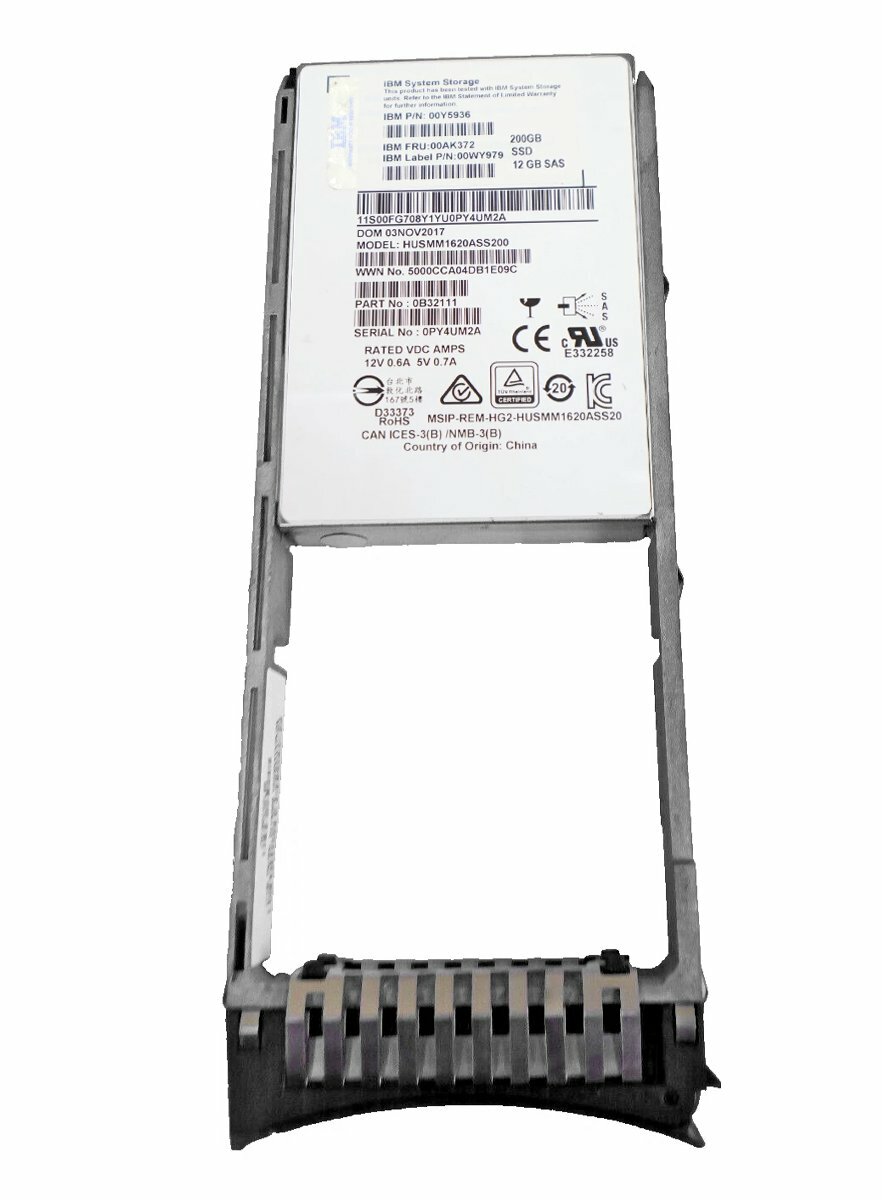 Жесткий диск IBM 200Gb SAS 2.5" SSD 00Y5952