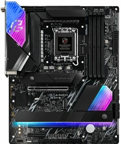 Материнская плата ASRock Phantom Gaming Z890 LIGHTNING WIFI - LGA 1851, Intel Z890, 4xDDR5-5600 МГц, 1xPCI-Ex16, 4xM.2, ATX