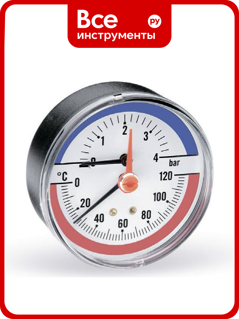 Термоманометр Watts F+R818 аксиальный 80 mm 10009465
