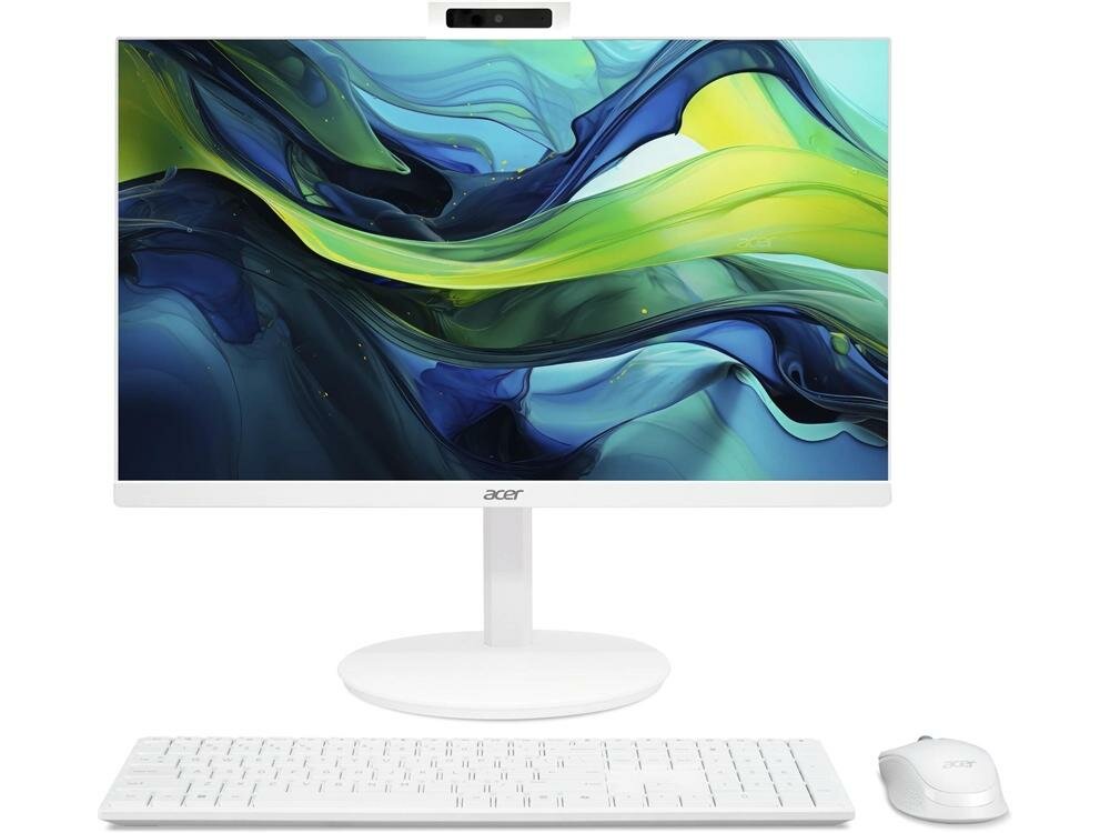 Моноблок Acer Aspire C27-1E13U7UNH 27" Full HD i7 1355U (1.7) 16Gb SSD512Gb Iris Xe CR Eshell GbitEth WiFi BT 90W клавиатура мышь Cam белый 1920x
