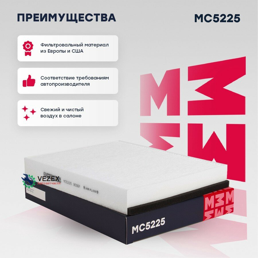 MARSHALL MC5225 Фильтр салонный Ford C-MAX II 10- Focus III 11- Kuga II 12- Transit Connect II 13- MC5225