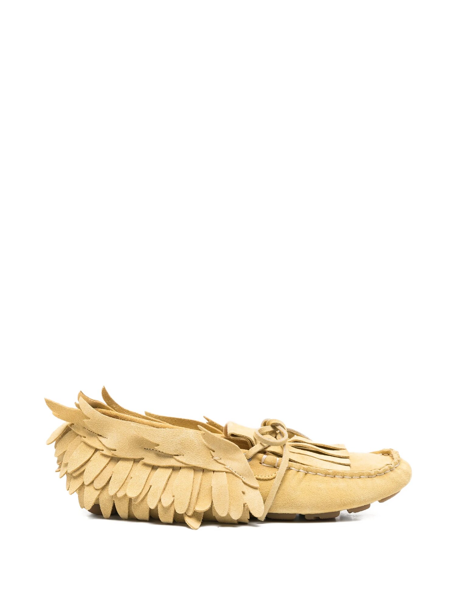 Туфли Feather-detail fringed shoes 