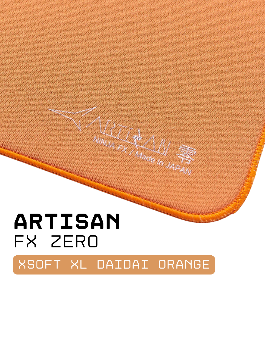 ARTISAN FX ZERO, XSOFT, DAIDAI ORANGE, размер: XL 490x420x4 мм, контрольный коврик для мыши, оригинал Япония