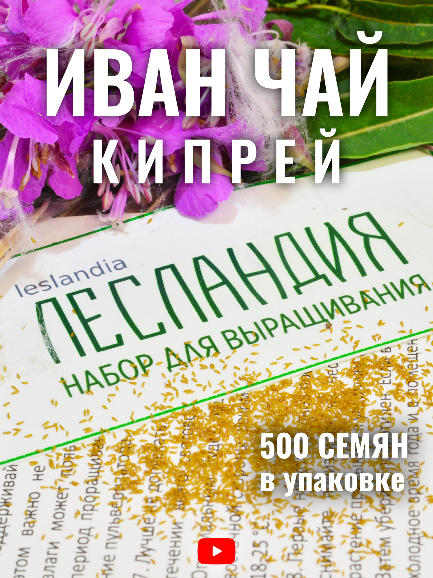 Иван-чай Кипрей, Семена, 500 шт, семена лекарственных растений, семена декоративных растений