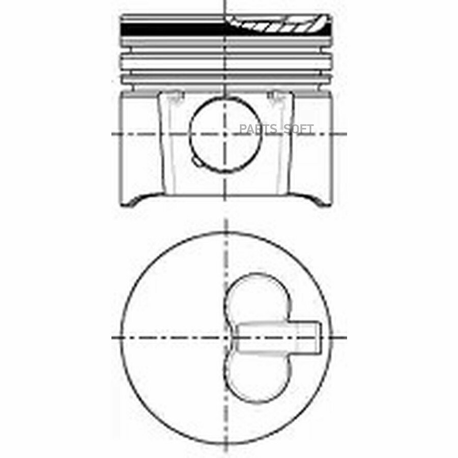 NURAL 87-152000-10 Поршень dm.83.00x2.0x2.0x3.0 STD Цена за 1 шт