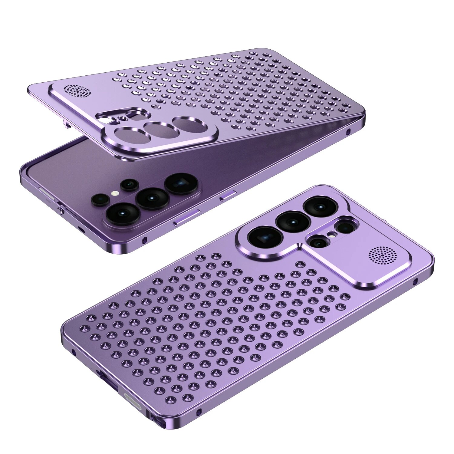 Фиолетовый чехол Galaxy S26 Ultra с теплоотводом