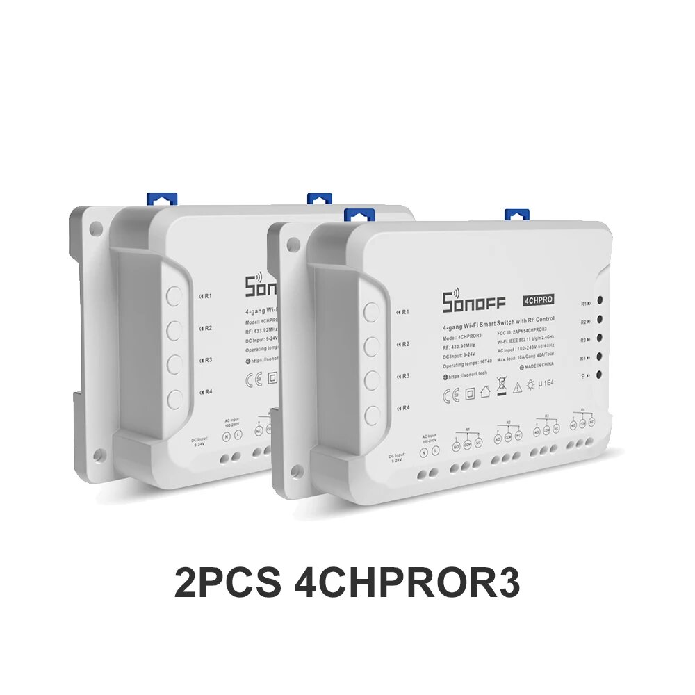 SONOFF 4CHPROR3, комплект умных реле WiFi (2шт)