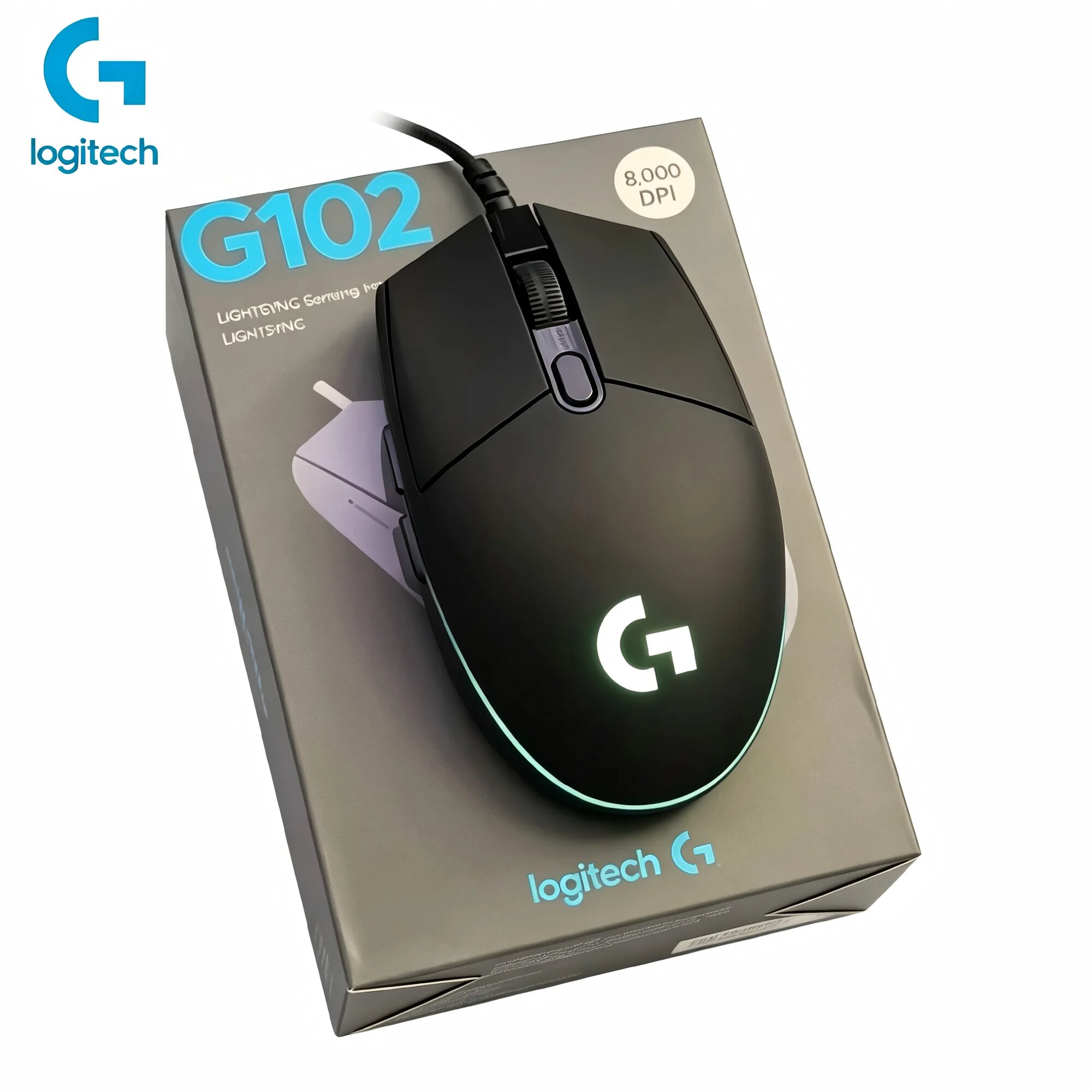Logitech G102 Black, игровая мышь, 8000 DPI