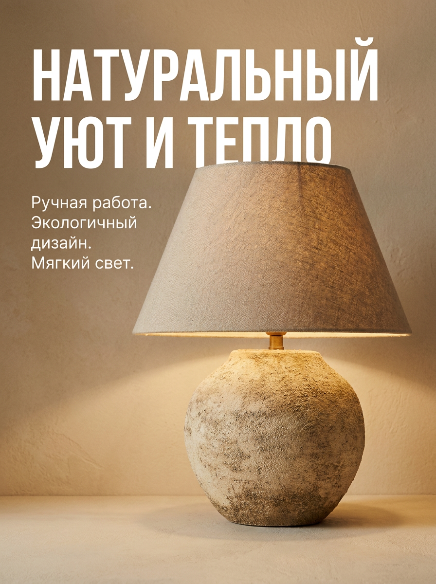 Антикварная лампа KNOW EASY8323/047, премиумоснова из терракотовой керамики, 390х340
