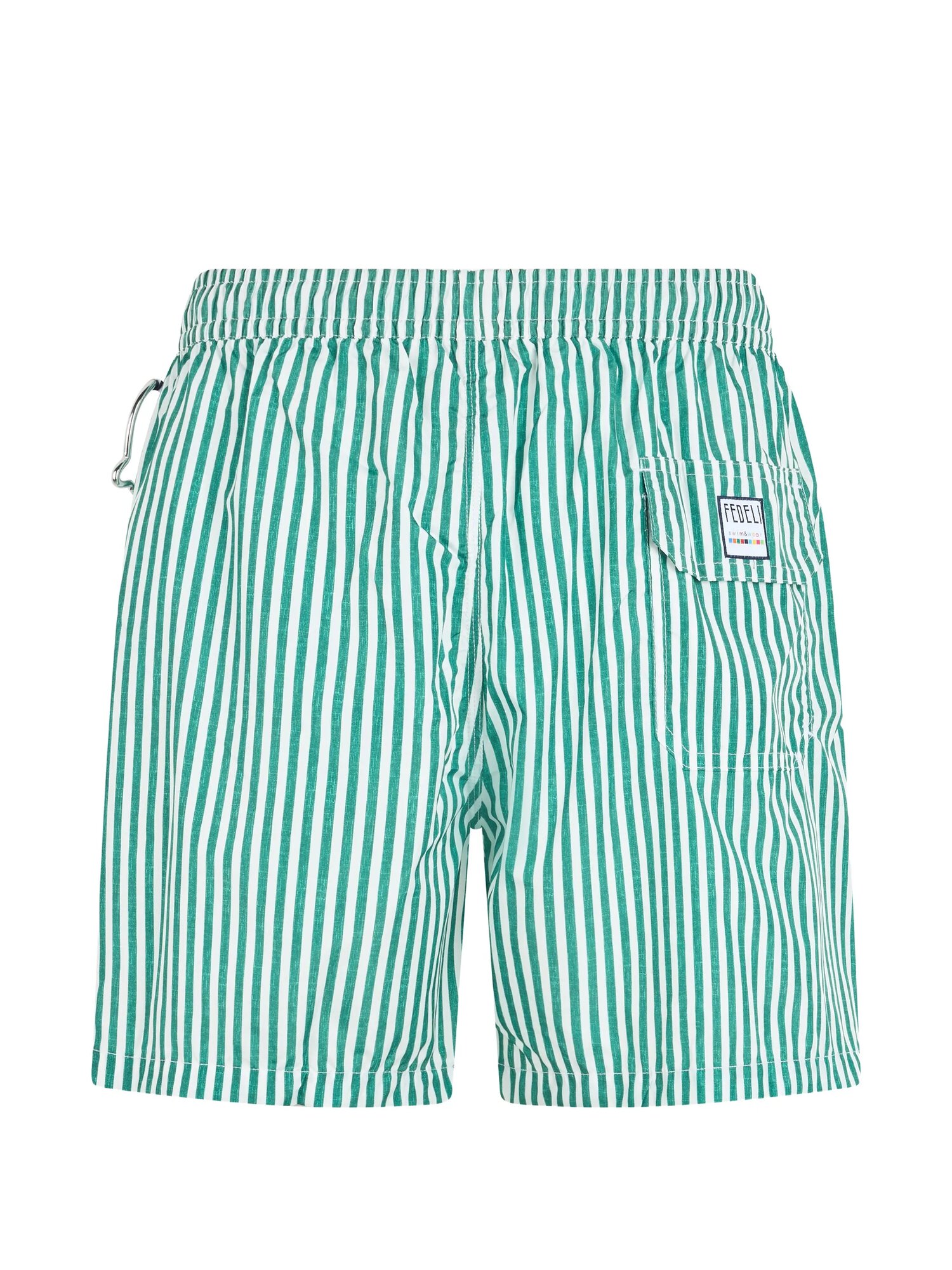 Шорты для плавания FEDELI Striped drawstring swim shorts, размер 2XL, green — фото 1