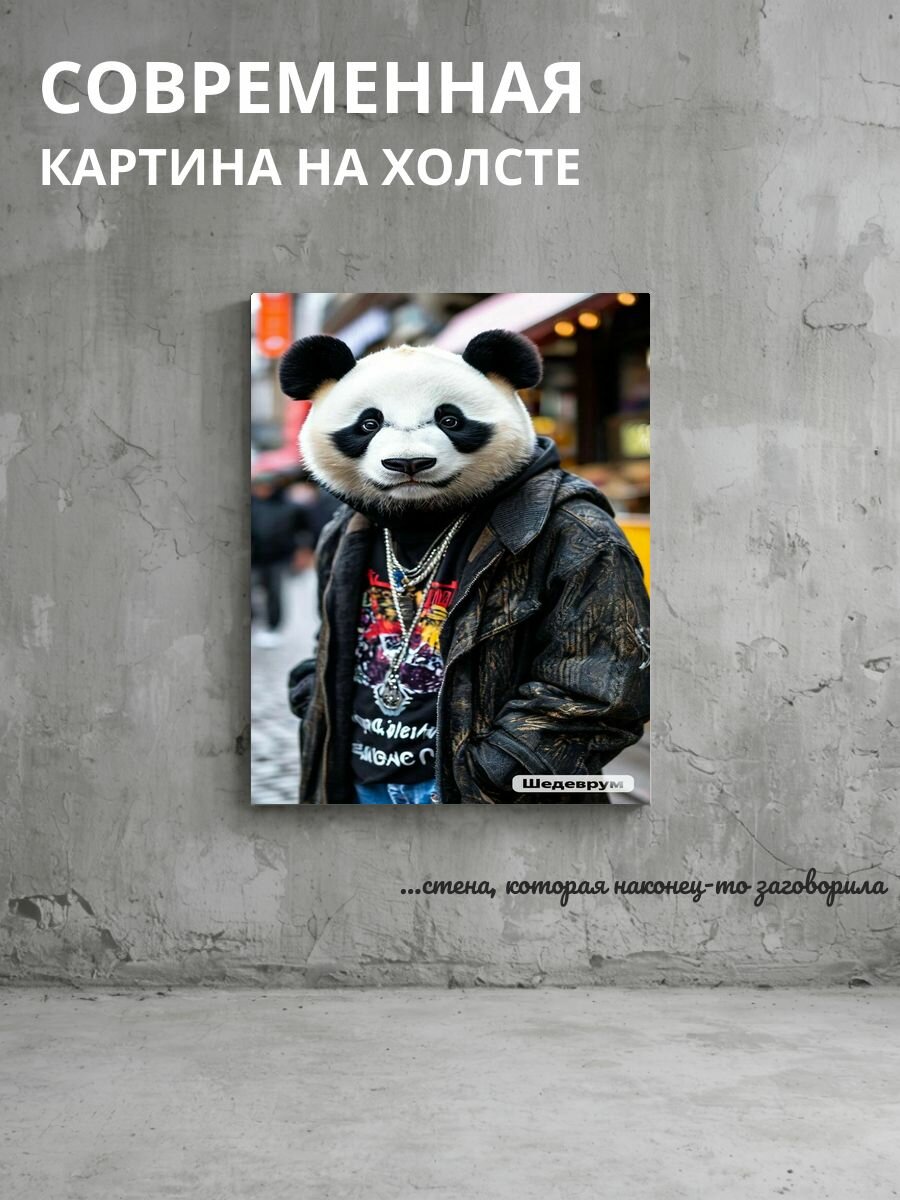 Картина на холсте Панда 40x60 см