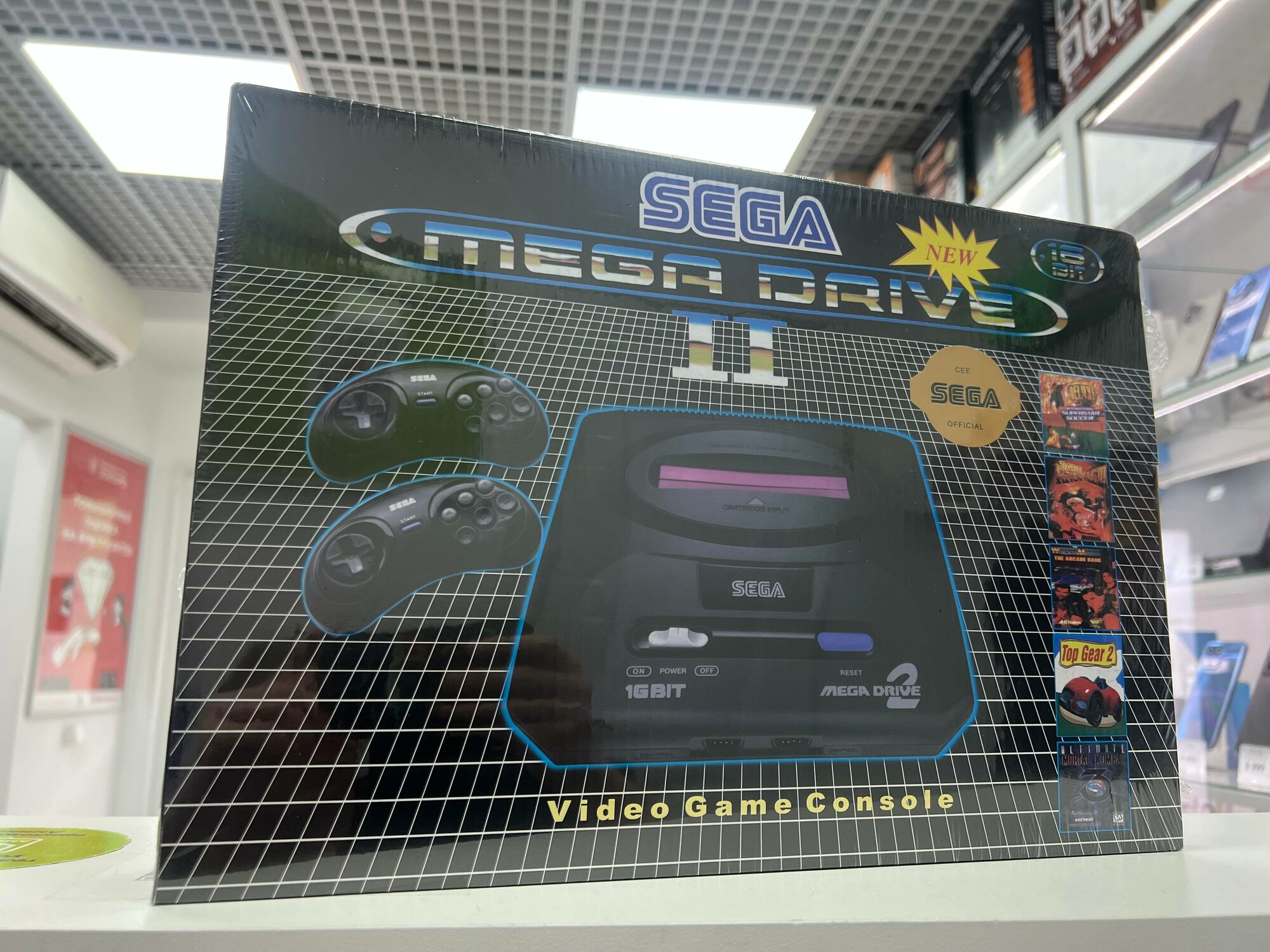 Игровая консоль Sega Mega Drive 2 с играми — 16-битная ретро-приставка для телевизора в классическом корпусе