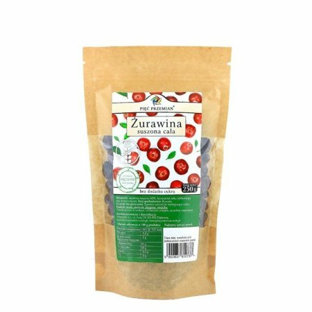 Сушеная клюква с яблочным соком Piec Przemian без глютена, 3шт x 250г