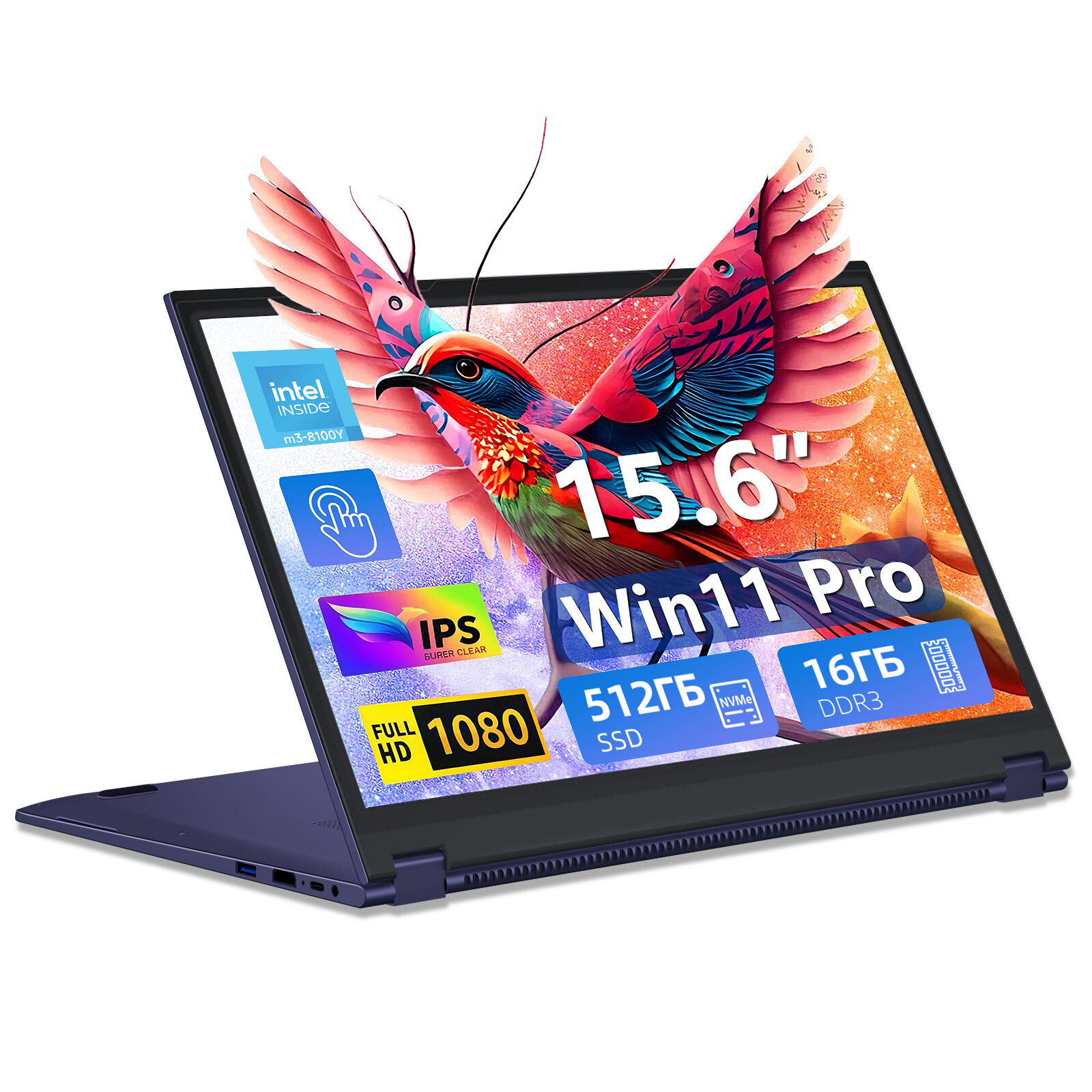 Игровой ноутбук, Сенсорный экран, AMD Ryzen 5, RAM 16GB, ROM SSD 512GB, Windows 11 Pro