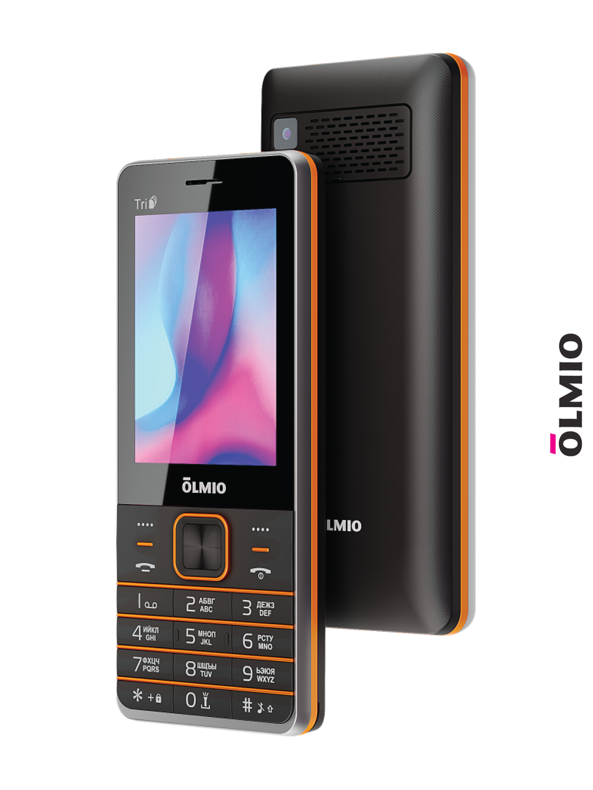 Телефон Olmio M30, кнопочный, 3 SIM, аккумулятор 2500 мАч, экран 2.8"