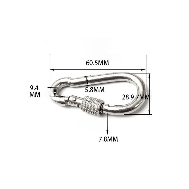 Карабин стальной M6 x 60mm, цвет M6
