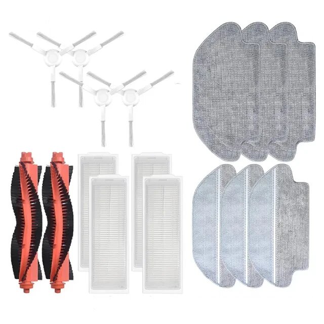 Комплект аксессуаров для робота-пылесоса Xiaomi S10 S12 OEMG Серый, S10 16PCS SET 2