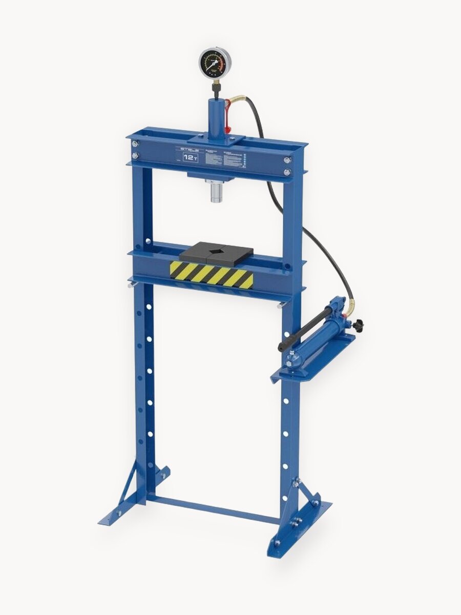 Пресс гидравлический с манометром Stels 12 т комплект из 2 частей 52301