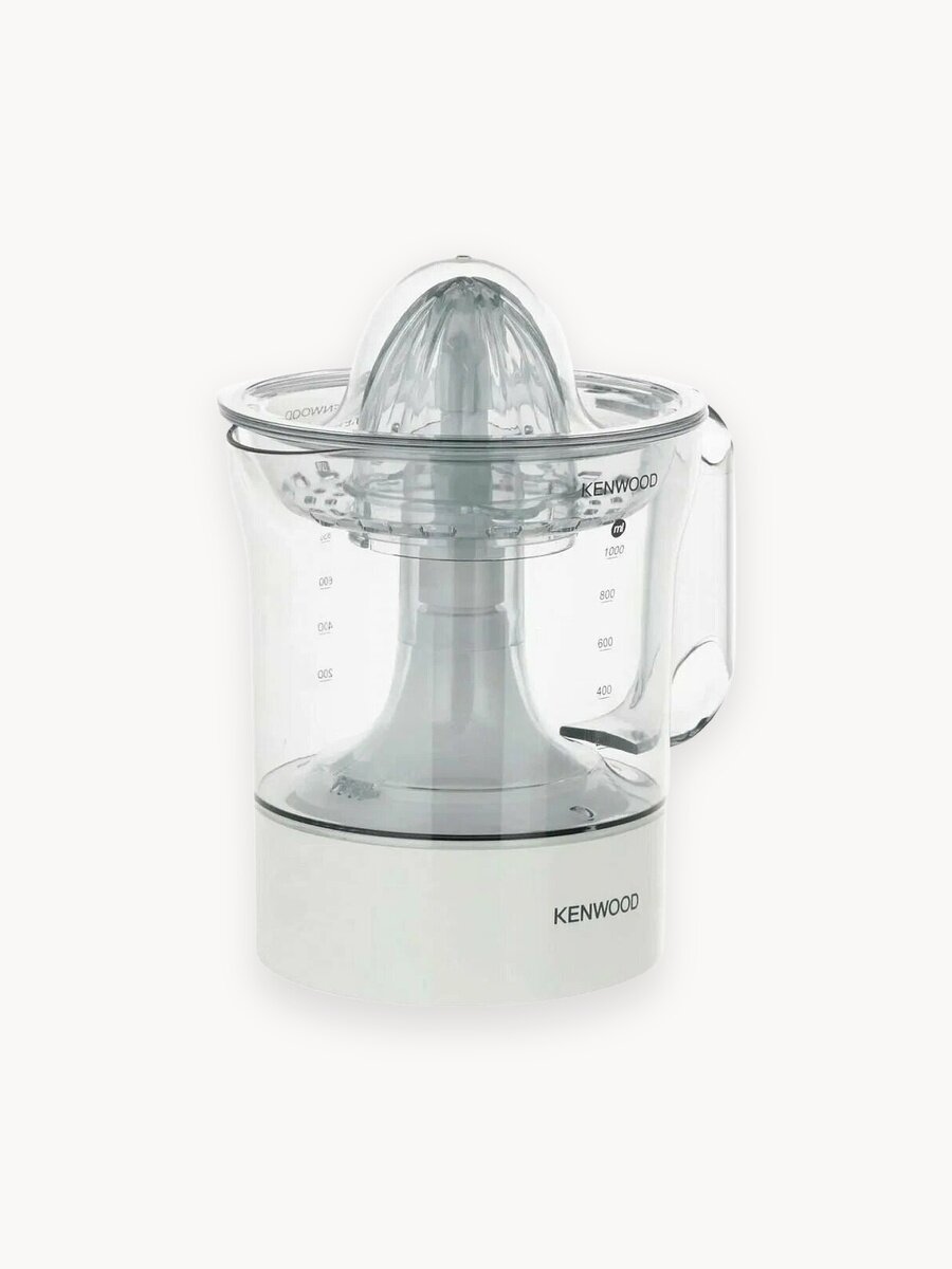 Цитрусовая соковыжималка Kenwood JE280A, для апельсинов, лимонов и грейпфрутов, корпус белый/серебристый