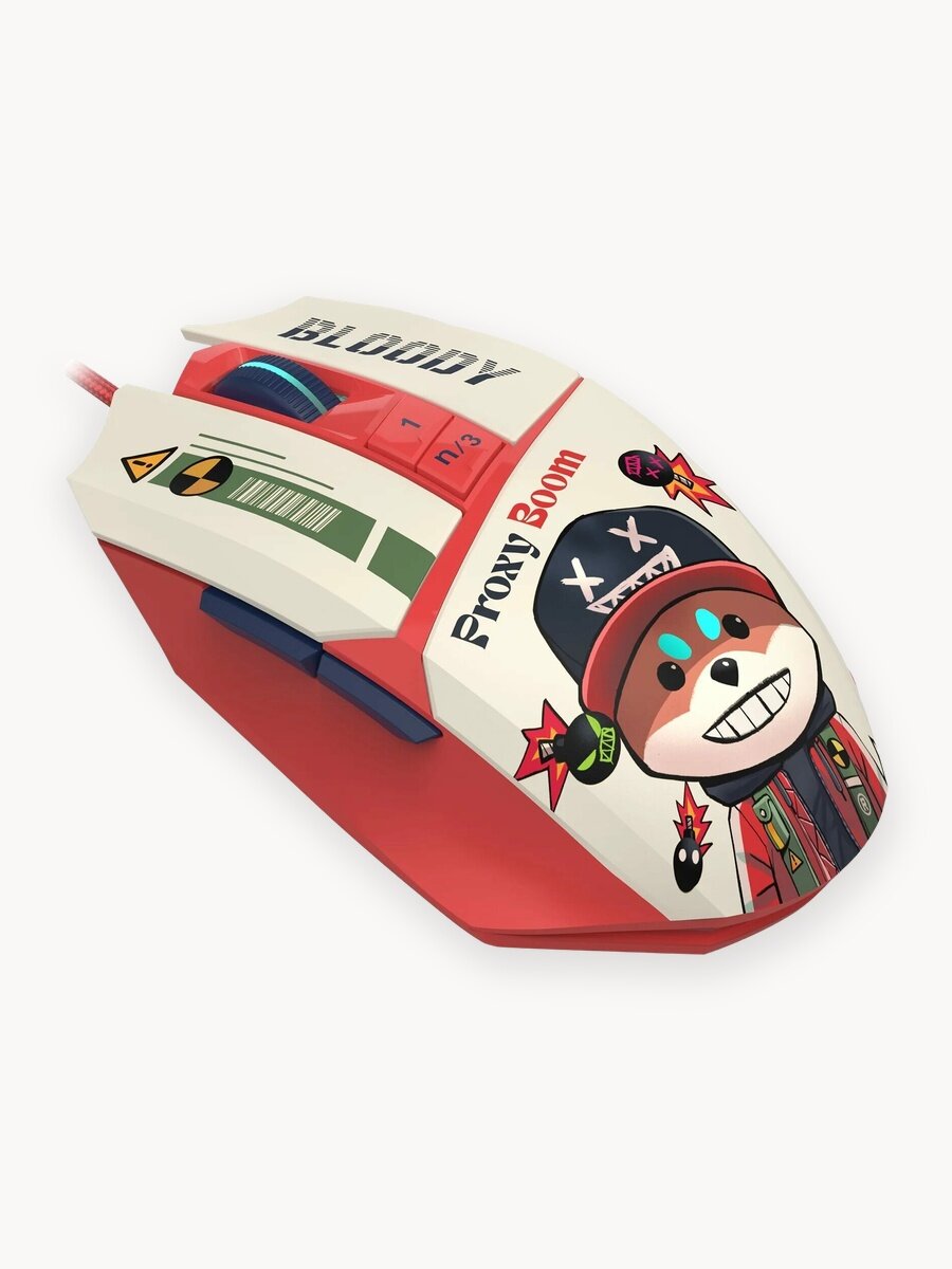 Мышь Bloody W63Max "Proxy Boom SAVAGE", оптическая, проводная, 12000dpi, 7 кнопок