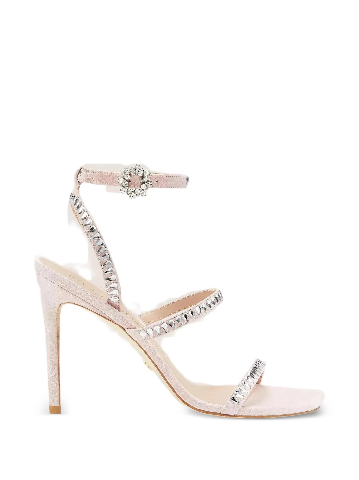 Босоножки Gemcut crystal-embellished suede heeled sandals