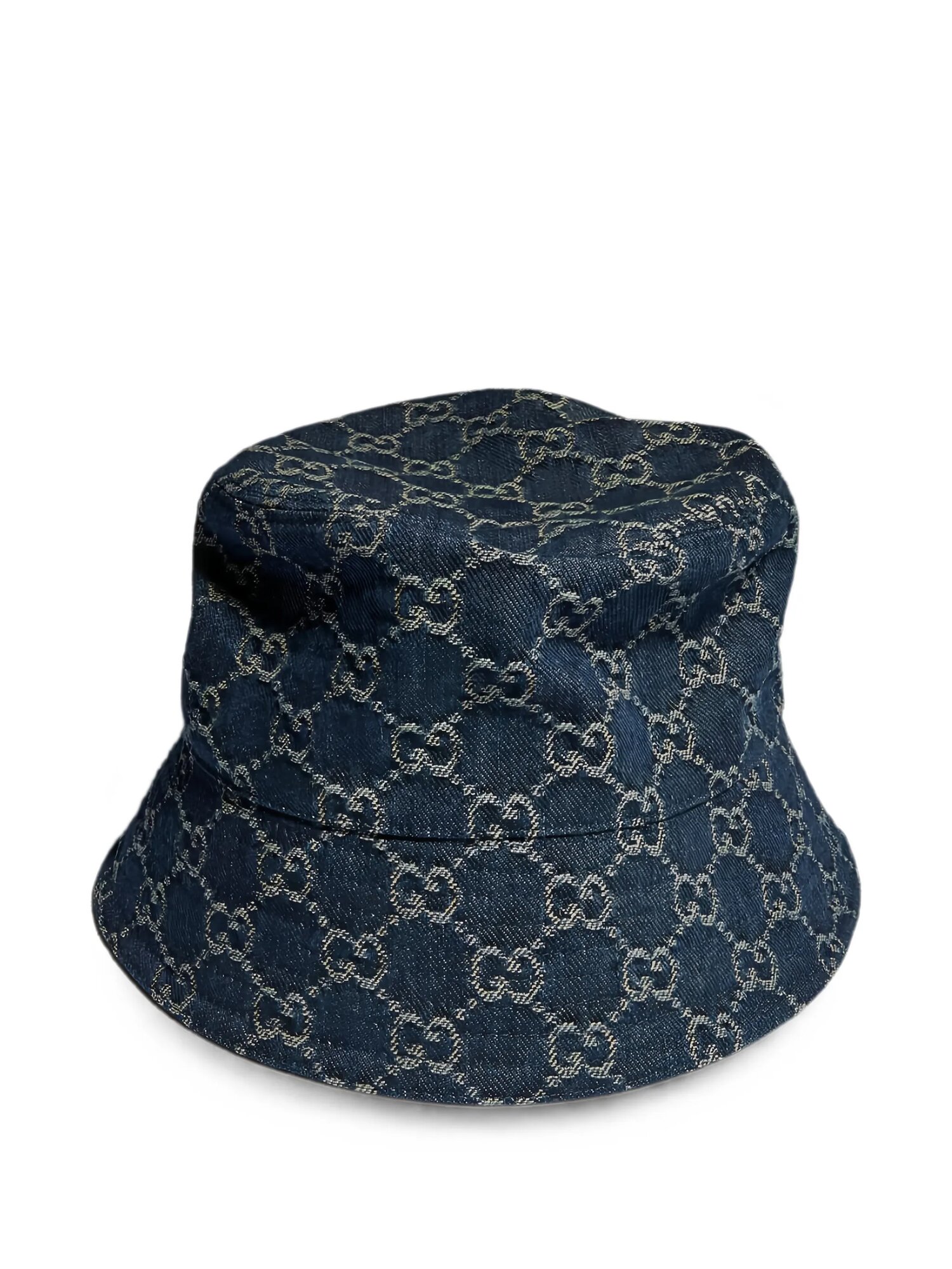 Панама GG cotton denim bucket hat для девочек