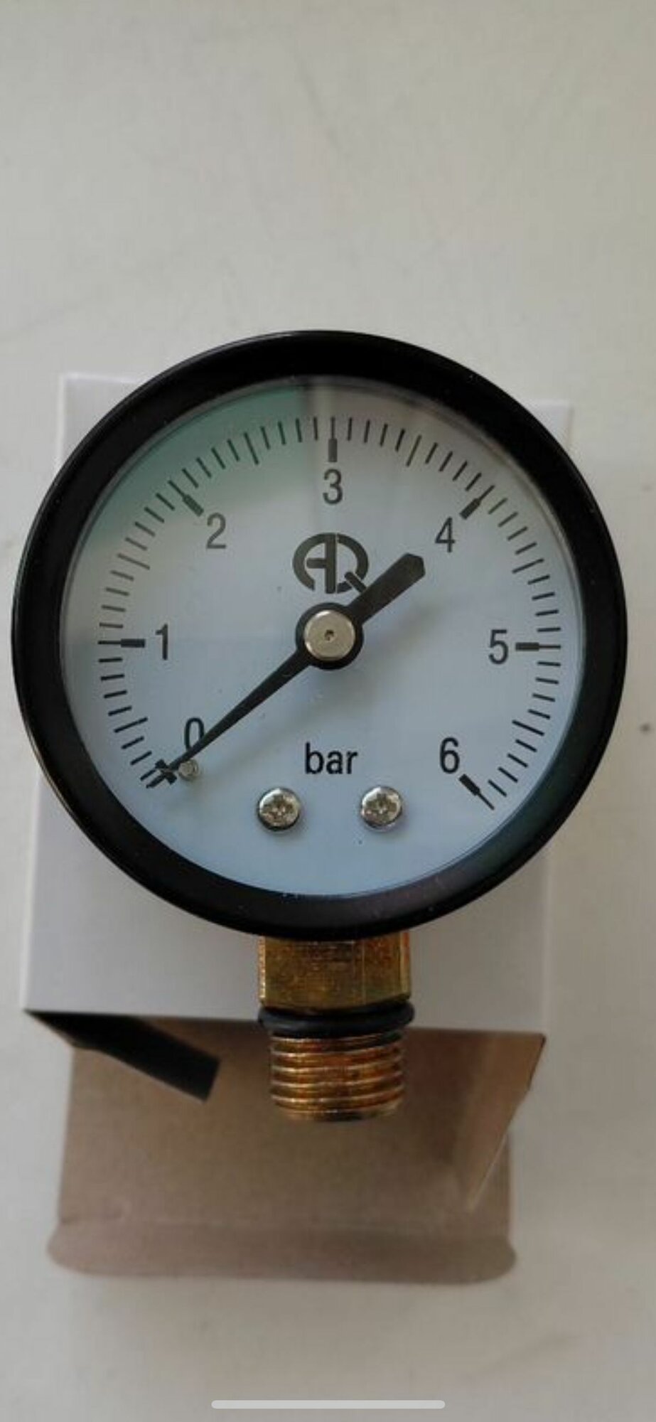 Манометр 50 мм нижнее подключение 1/4" 0-6 бар AQUALINK 02780