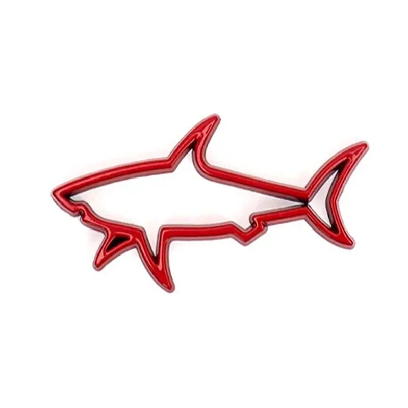 Стайлинг автомобиля 3D металлическая наклейка рыба акула эмблема значок наклейки автомобильный мотоцикл крышка топливного бака украшения логотип автомобильные аксессуары Красный