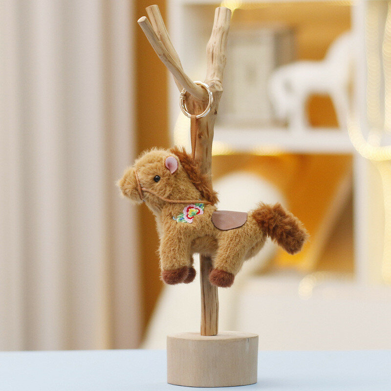 Мягкая игрушка-ключница в виде мультяшной лошади для детей и любителей животных