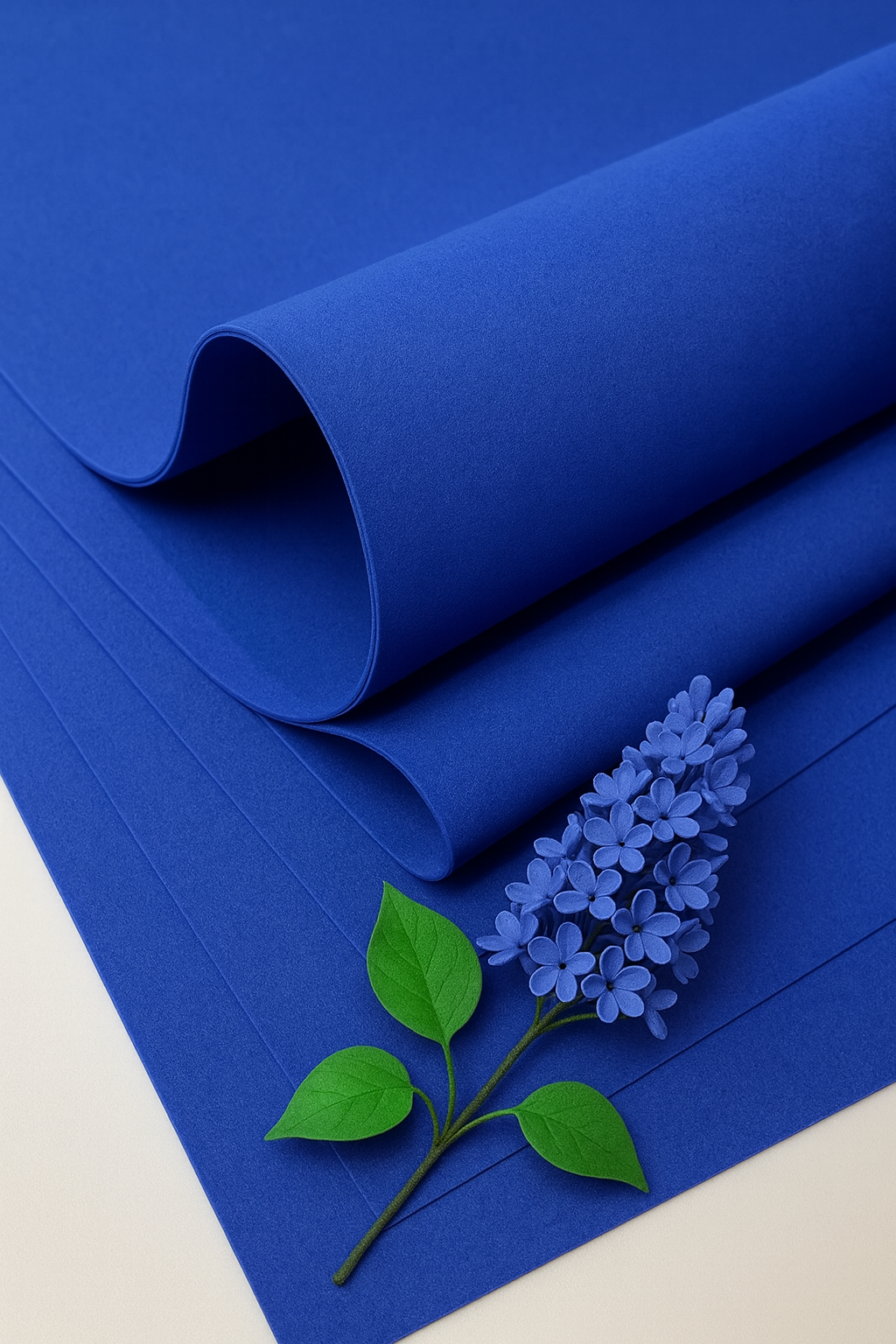 Фоамиран 1 мм 23.5*24 см. Цвет темно синий. Упаковка 8 листов.