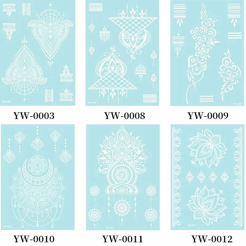 Сияющие узоры хной: кружевные светящиеся наклейки для рук