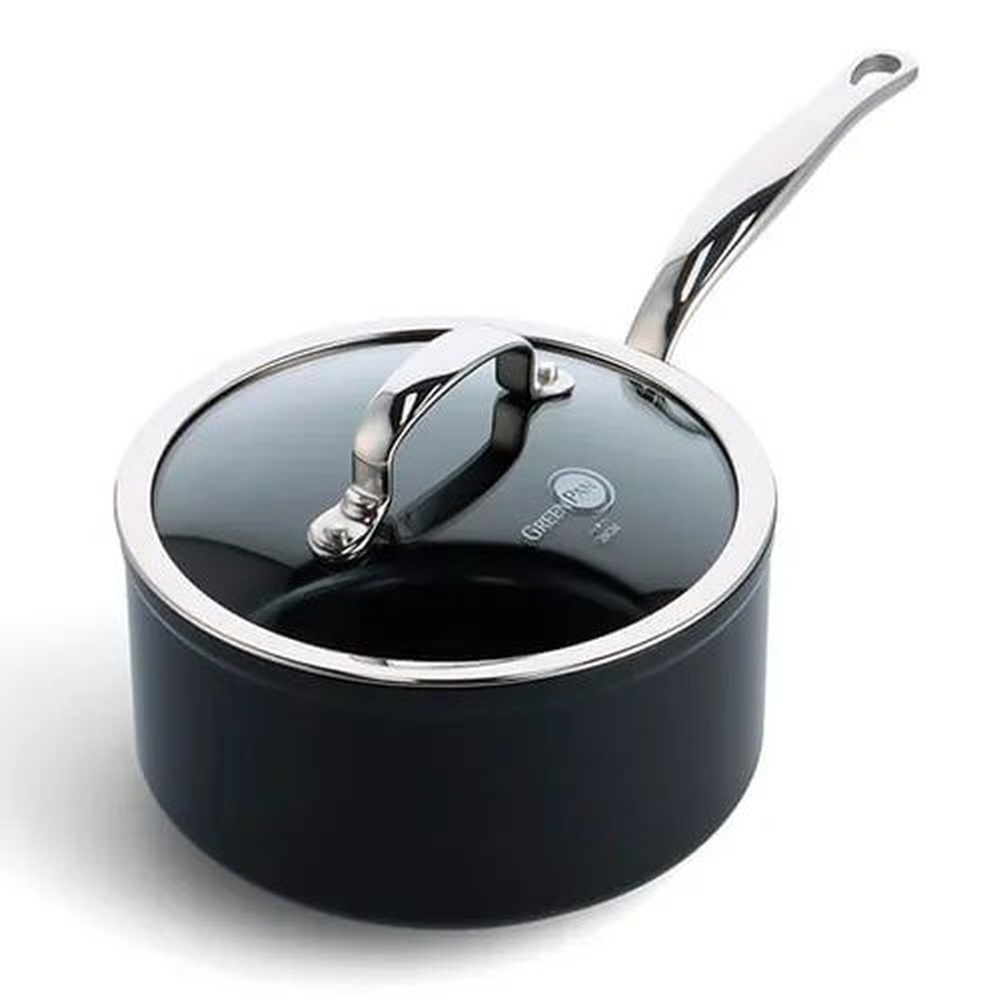 Ковш - GreenPan Barcelona Pro - 20 см, 3,1 л, + крышка, черный, 4895156693215