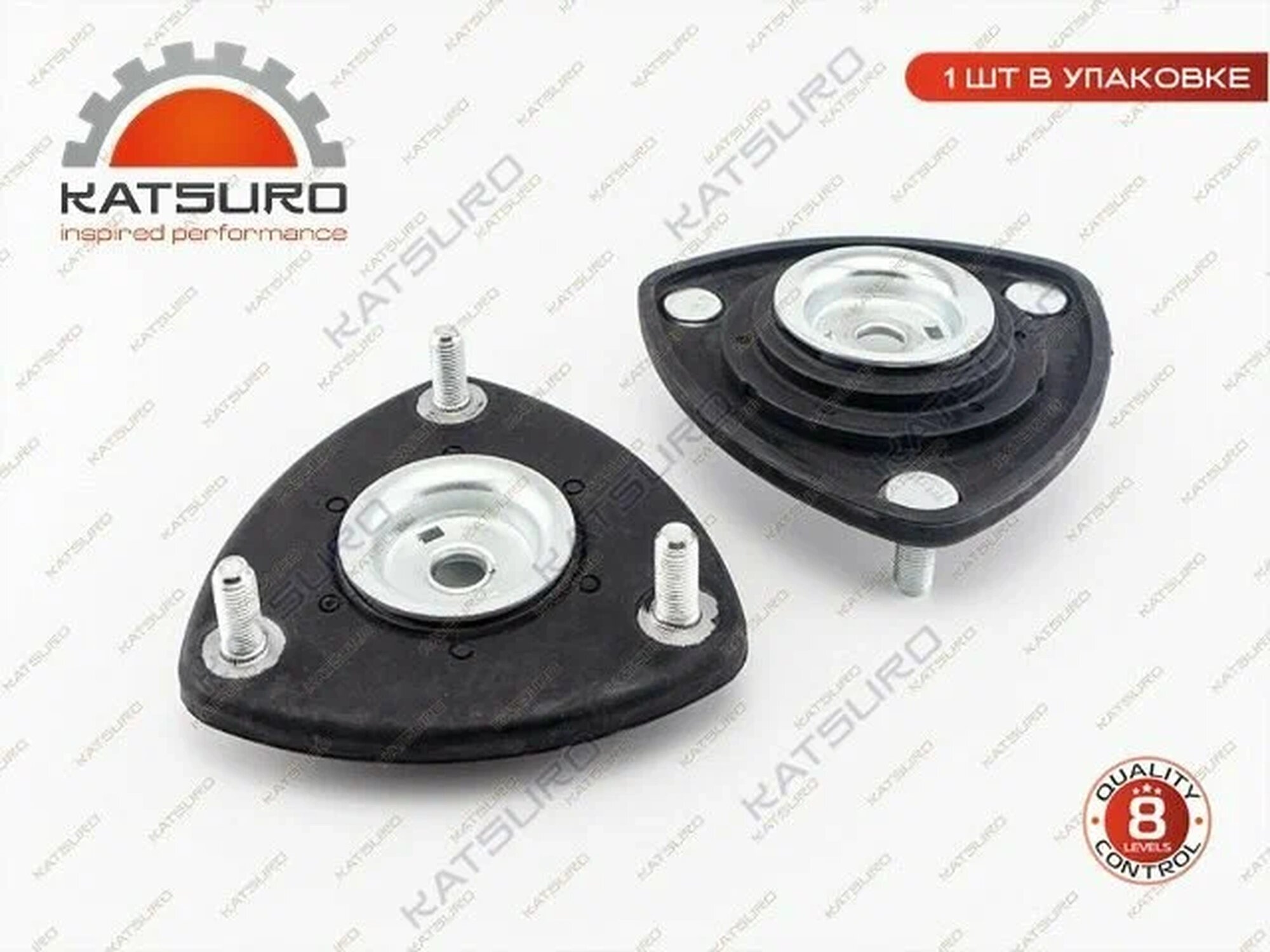 Опора амортизатора KATSURO KAT-0806MAZ, для Mazda 3/6/CX-5, передняя, резина/сталь