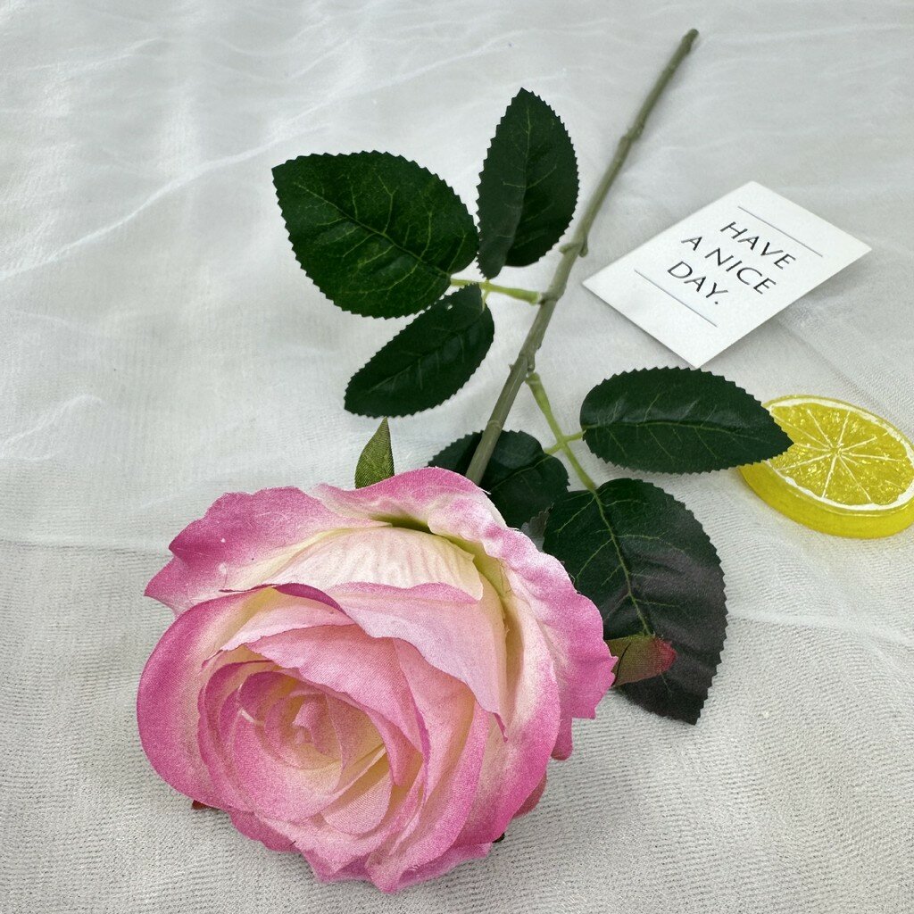Rose flower wall art for home and event decoration deep pink