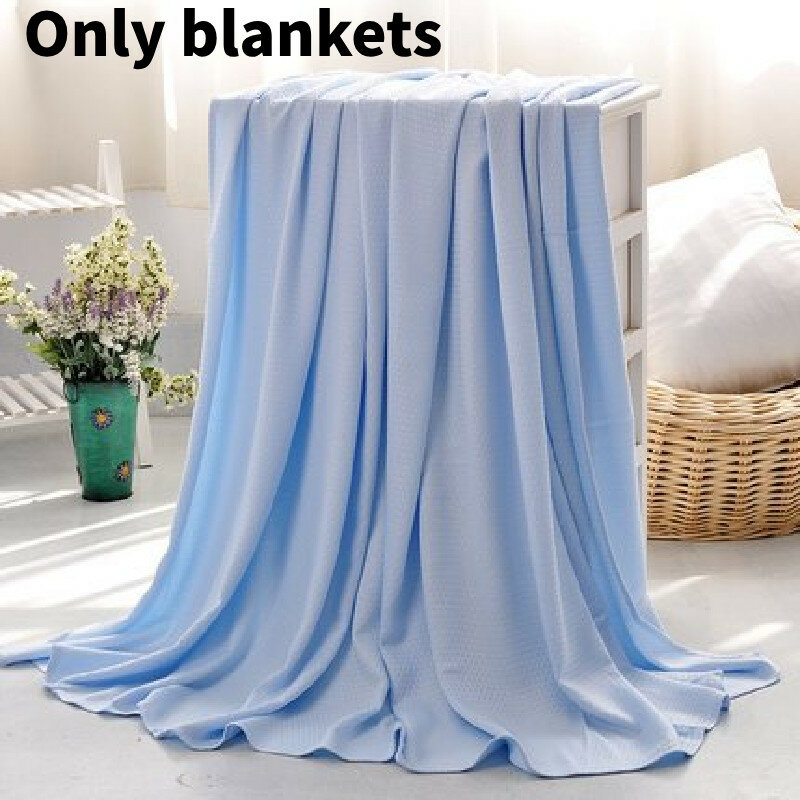 Bamboo fiber kids summer coverlet with soft feel and pure color for nap and bed