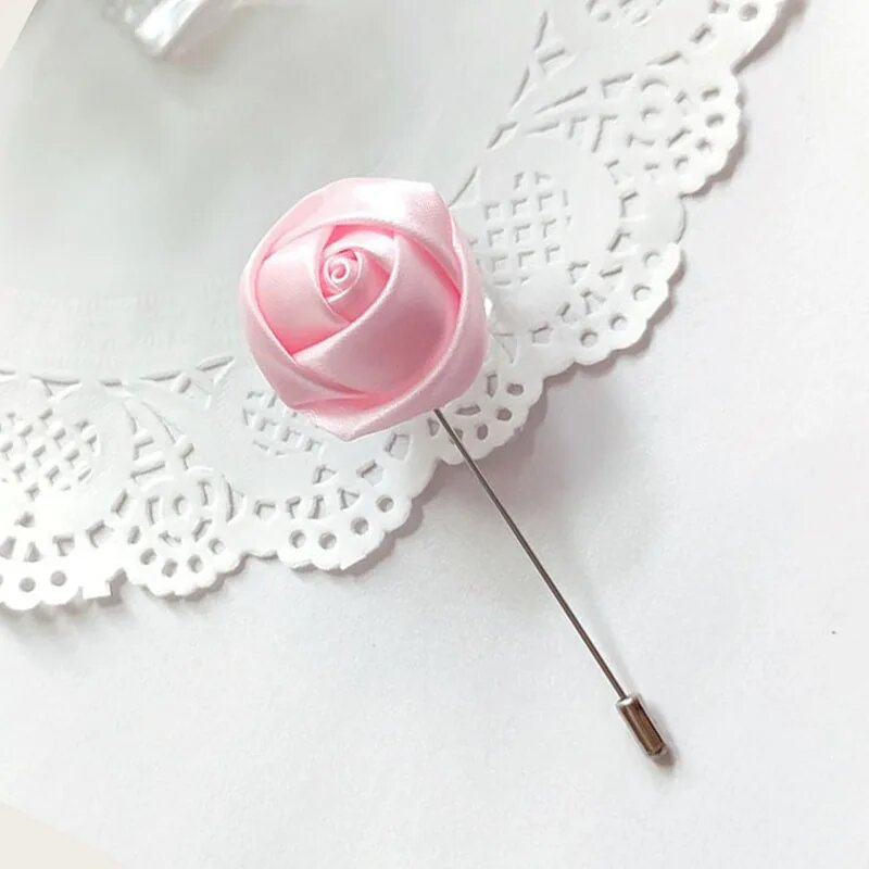 Красные бутоньерки из полиэстера Розовый, 8 Boutonniere