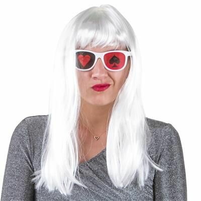 Карнавальный парик весёлая затея Парик Классик, белый, 50 см