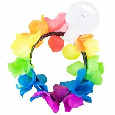 Ободок КНР "Гавайи", радужный, полиэстер, пластик