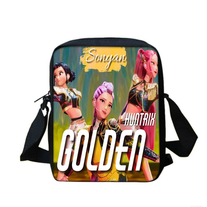 Красная сумка через плечо kpop demon hunters с принт паттерн для молодежной моды стиль 24