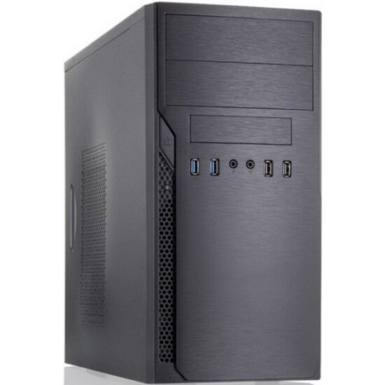 Корпус с блоком питания Foxline FL-628-FZ450R-U32-S, черный