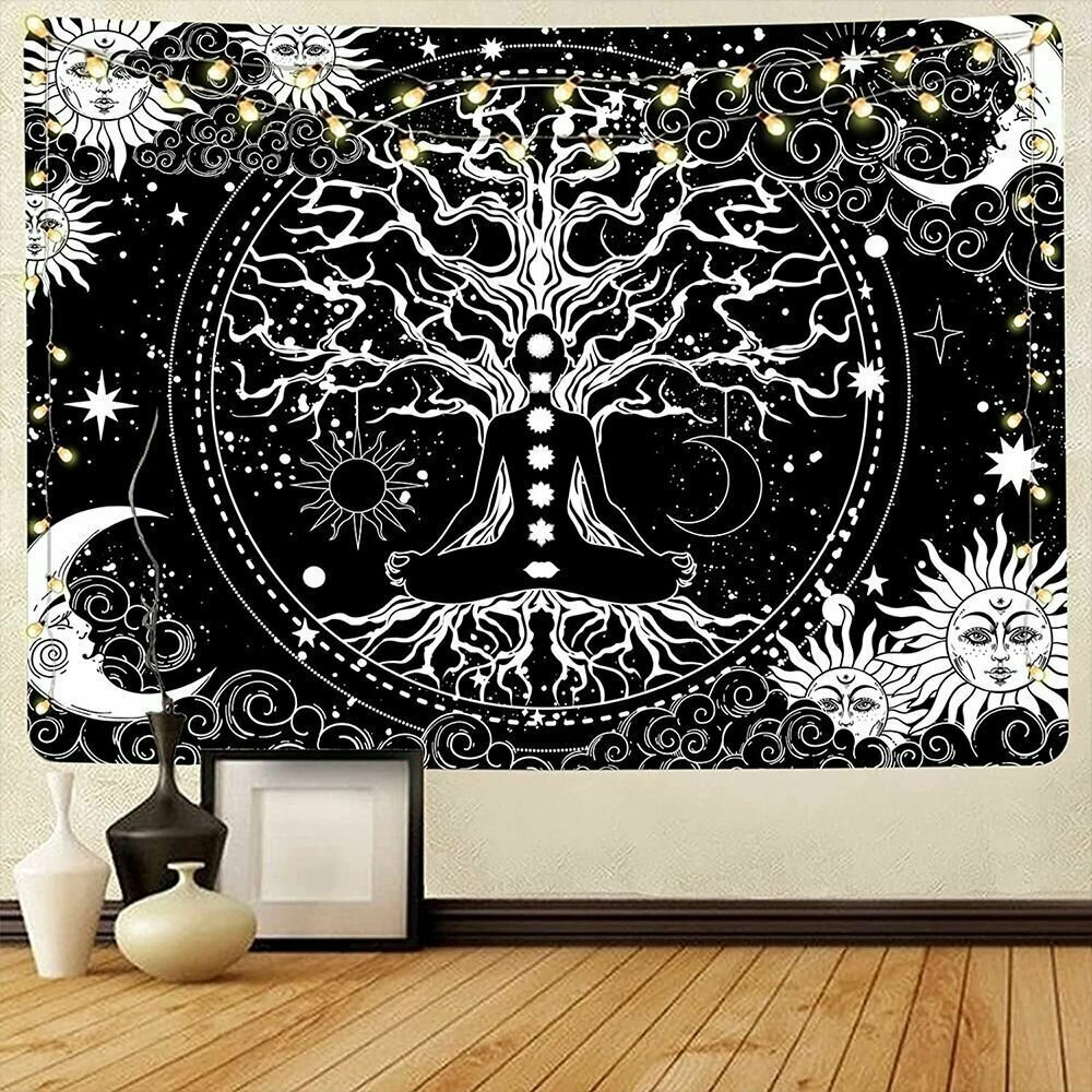 Ткань для подвешивания "Дерево жизни", фон для украшения стены комнаты 150X300 cm