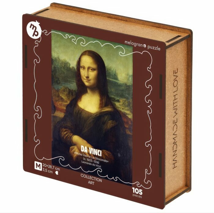 Деревянные пазлы для взрослых и детей Леонардо да Винчи Мона Лиза, картины из пазлов, 105 штук