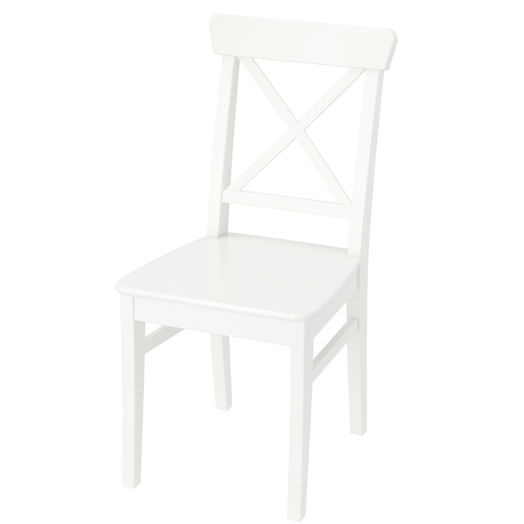 Стул кухонный, икеа Ингольф Ingolf холодный белый из массива березы