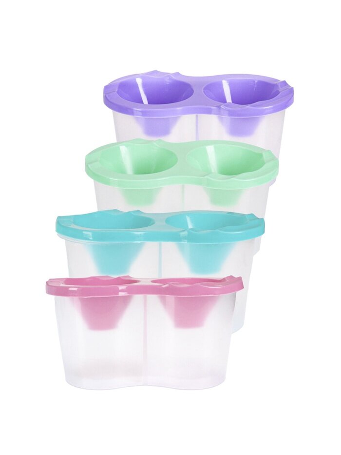 Стакан - непроливайка для рисования двойной Calligrata «Прованс», 150 мл ×2, пастельный микс