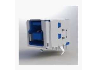 Разъемы Foxconn, UEB1112C, для USB 3.0 серии B Type, с углом, 5 шт