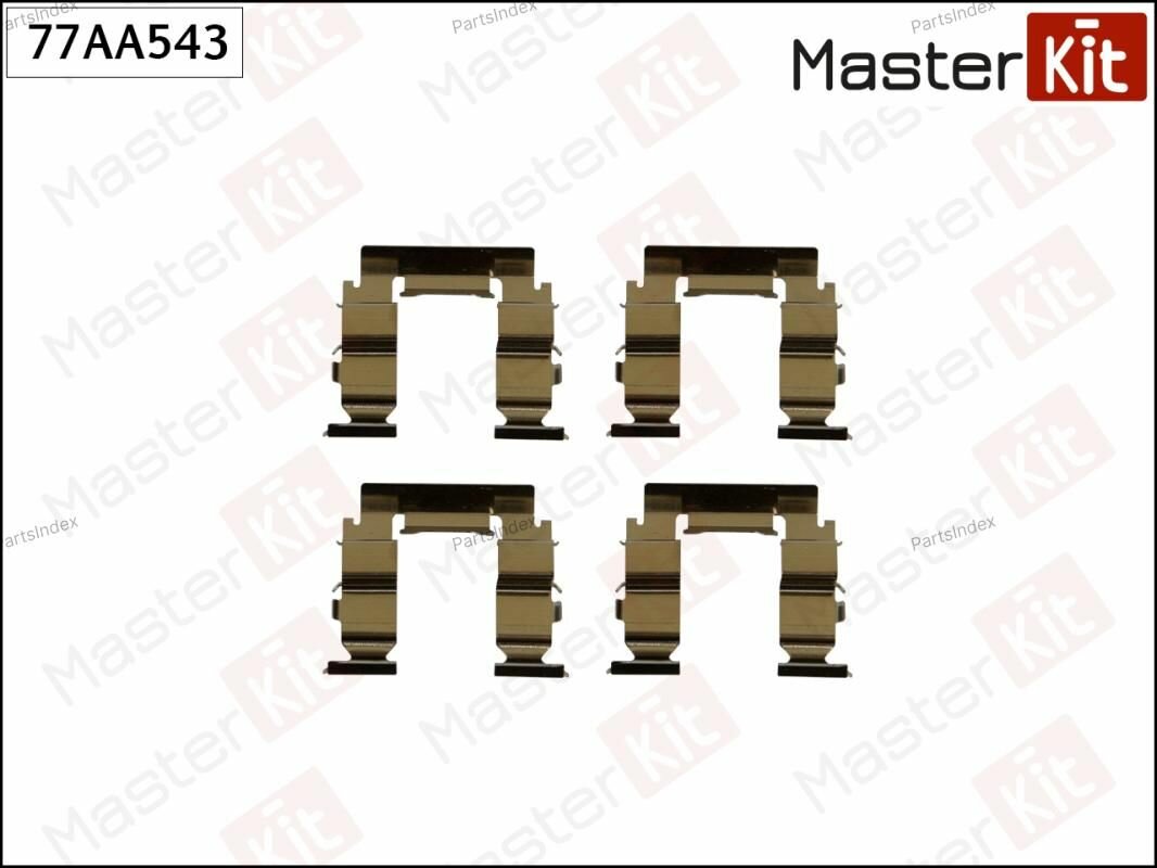 Комплект установочный тормозных колодок Nissan MAXIMA / MAXIMA QX IV (A32) 1994 - 2000, MASTERKIT 77AA543