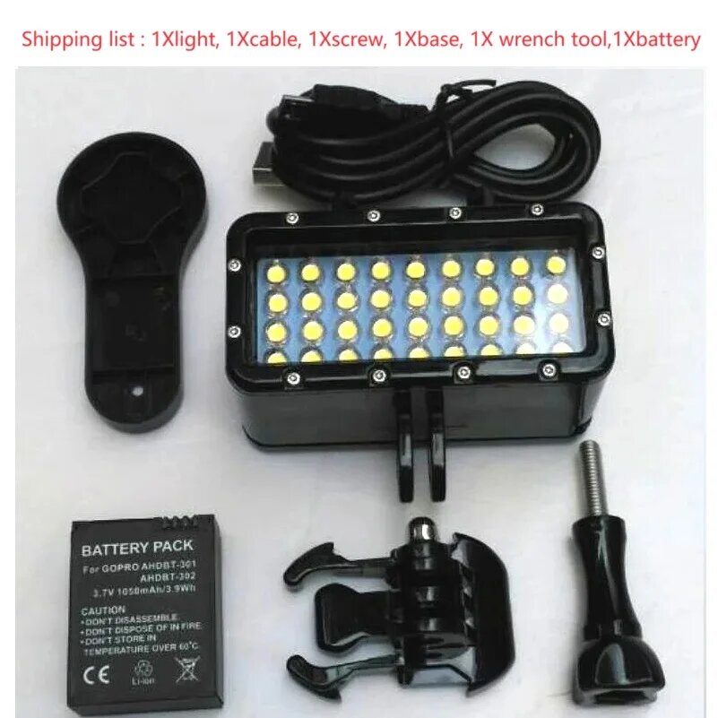 Светодиодная лампа для камеры GoPro Hero 121109 7 8 6 5 Xiaomi Yi 4K Mijia Sjcam SJ8/10 H9R